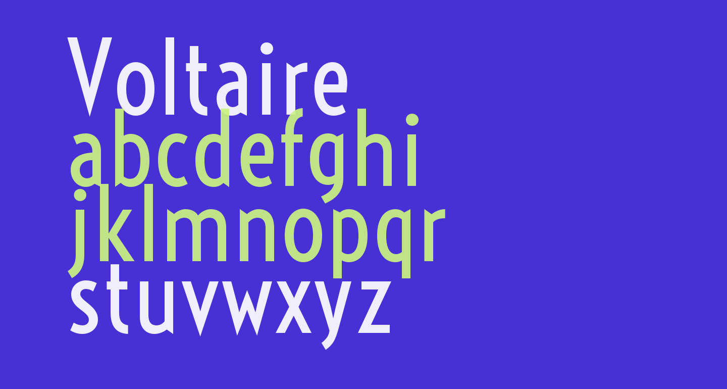 Voltaire free Font - What Font Is