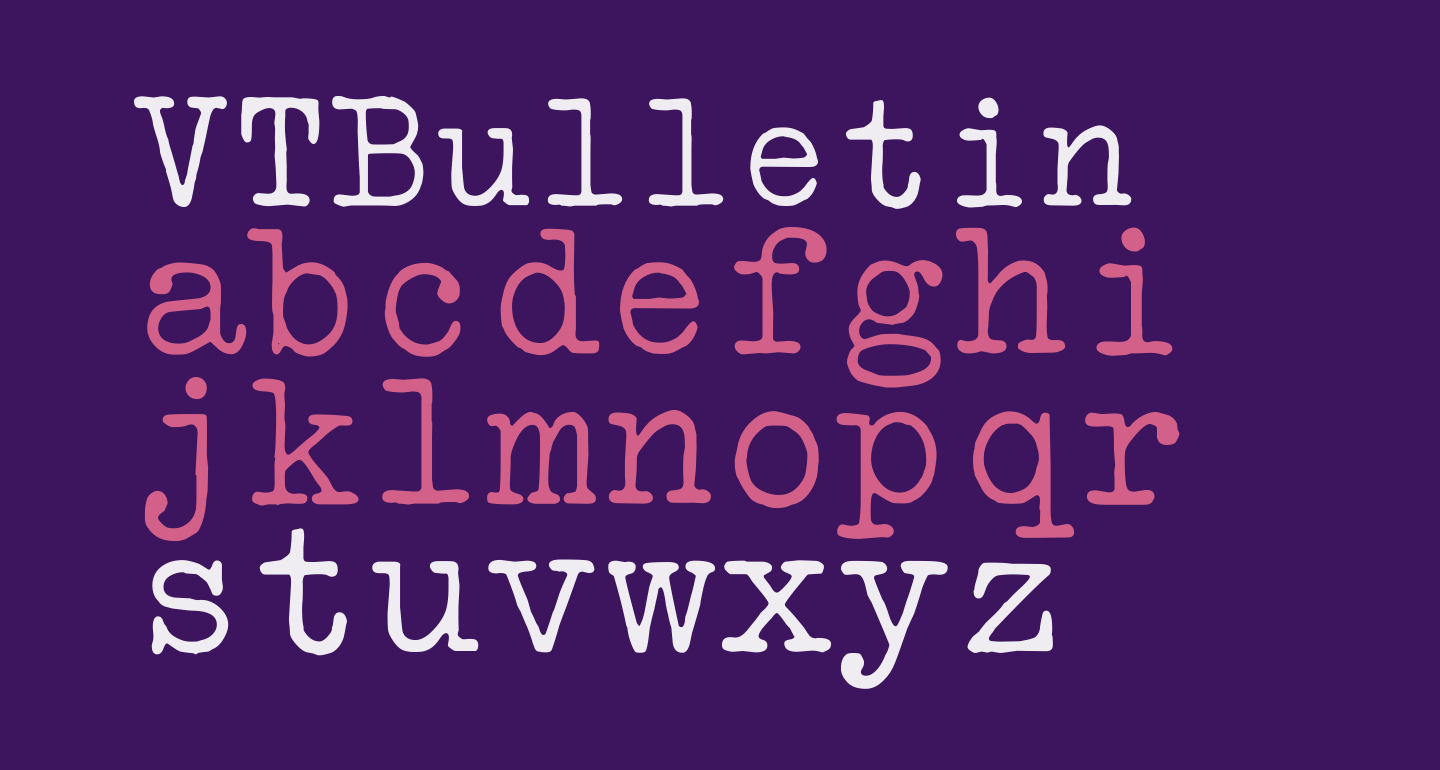 VTBulletin free Font - What Font Is