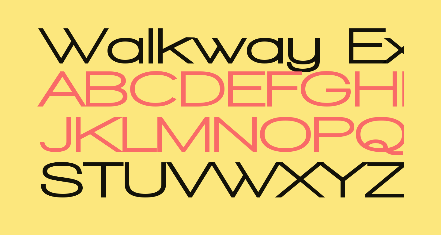 Walkway Expand Black free Font - What Font Is