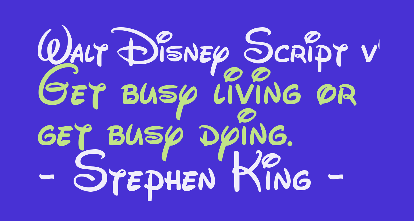 Walt Disney Script v4.1 free Font - What Font Is