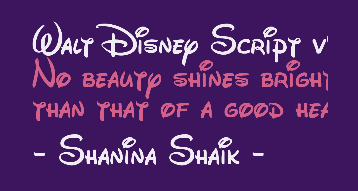 Walt Disney Script v4.1 free Font - What Font Is