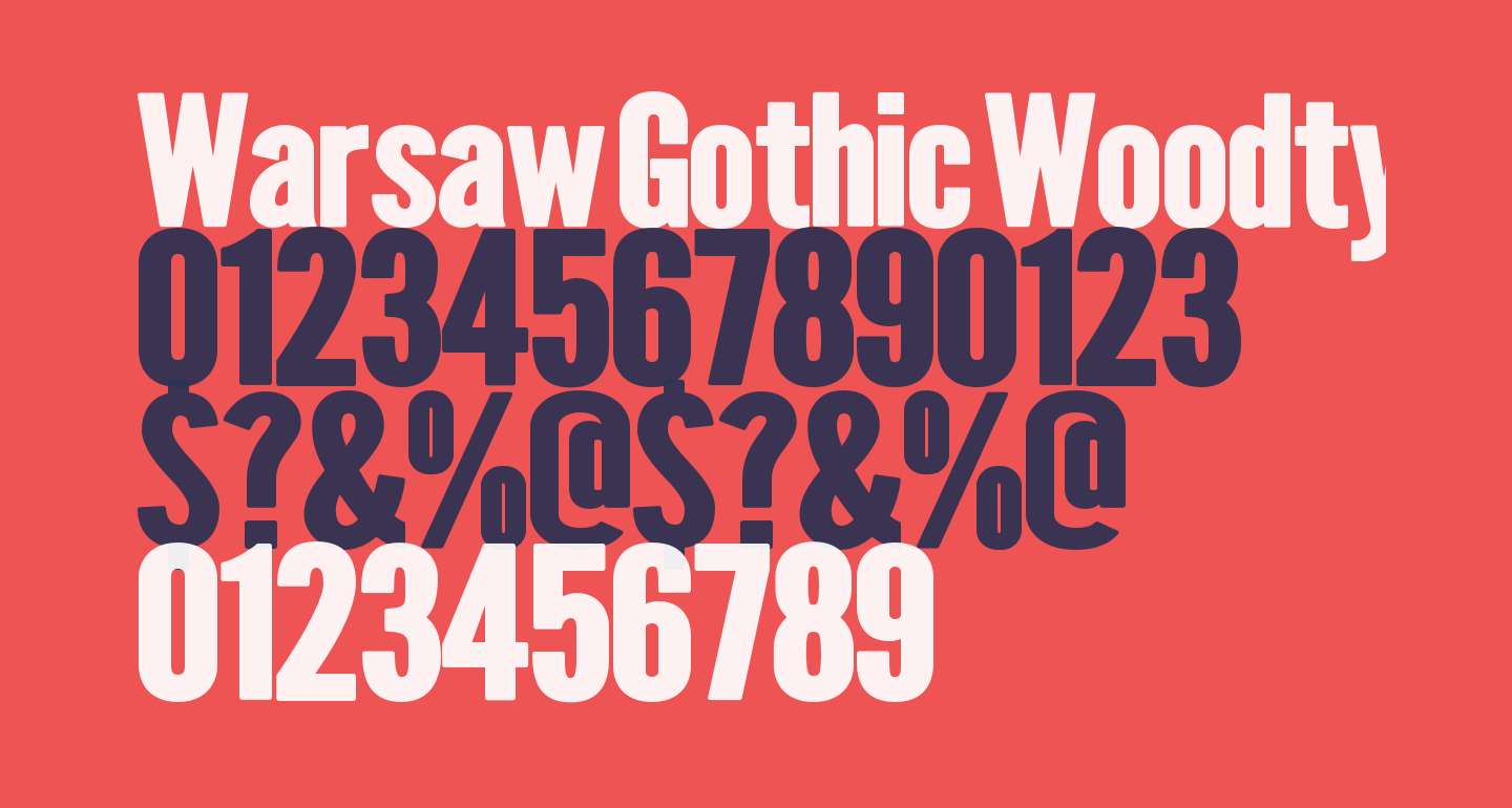 Warsaw Gothic Woodtype free Font - What Font Is