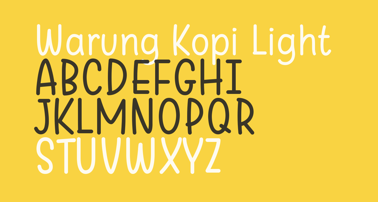 Warung Kopi Light free Font - What Font Is