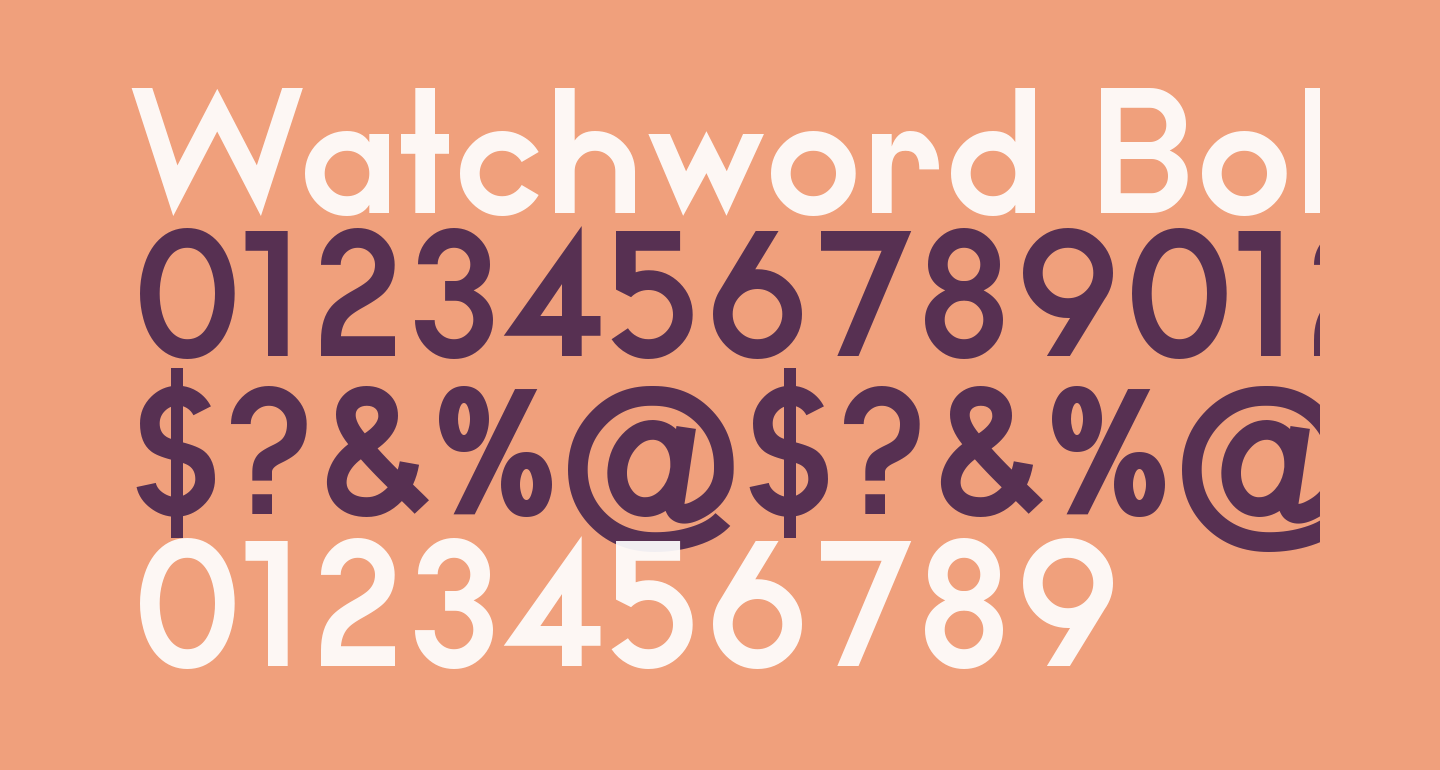Watchword Bold Demo free Font - What Font Is