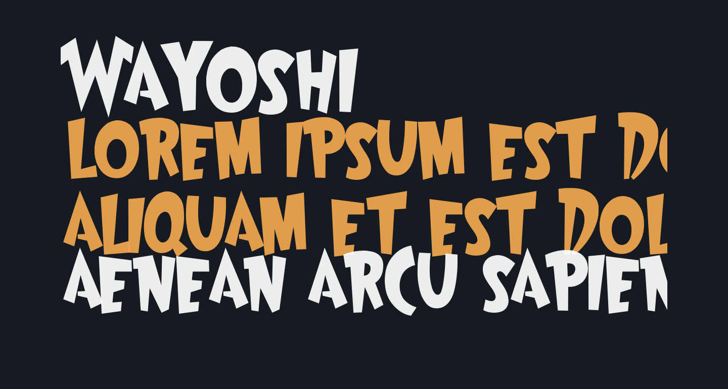 Wayoshi free Font - What Font Is