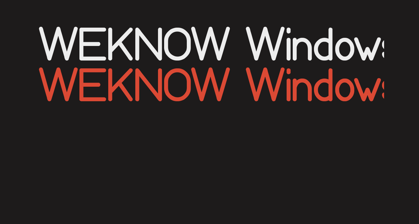 WEKNOW Windows free Font - What Font Is