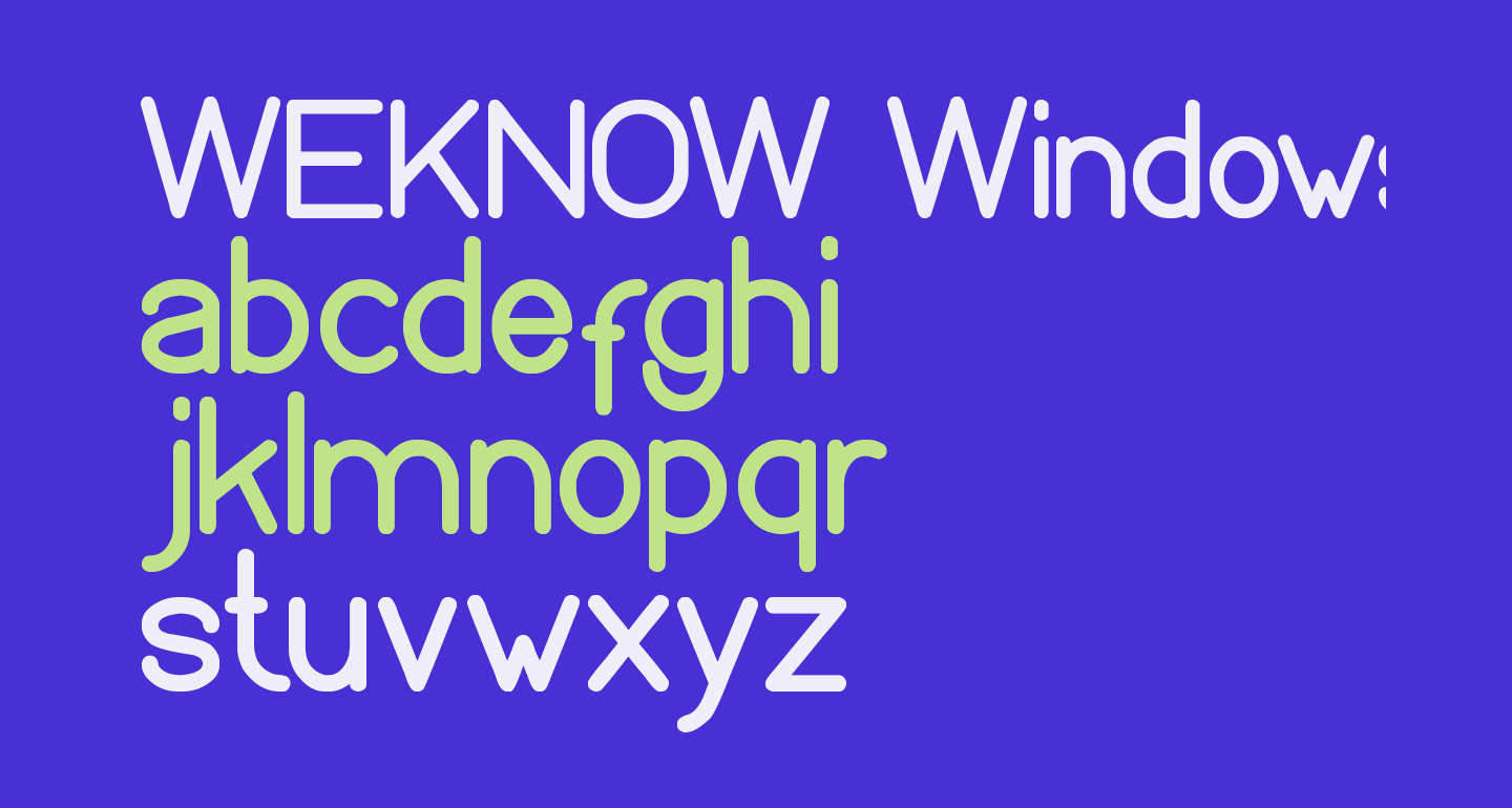 WEKNOW Windows free Font - What Font Is