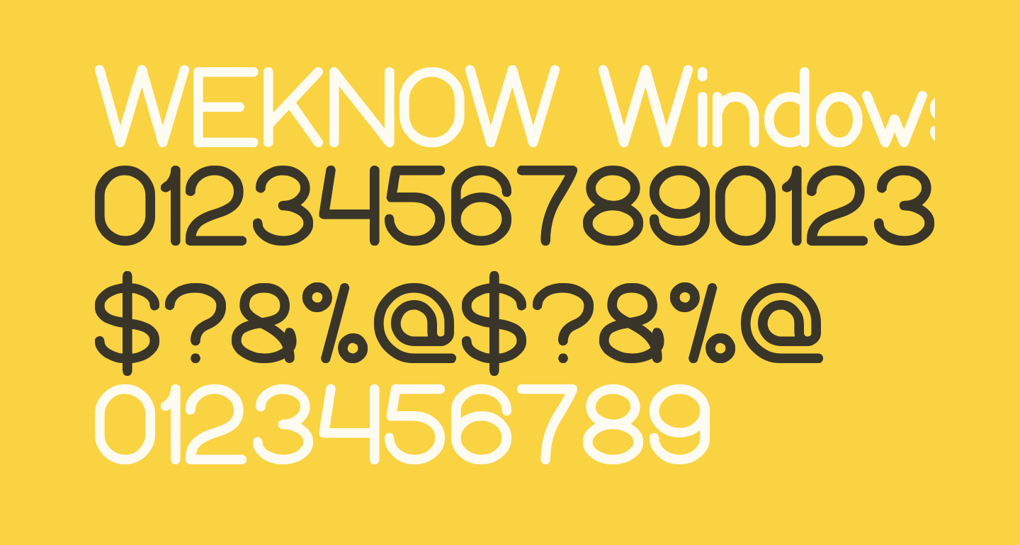 WEKNOW Windows free Font - What Font Is