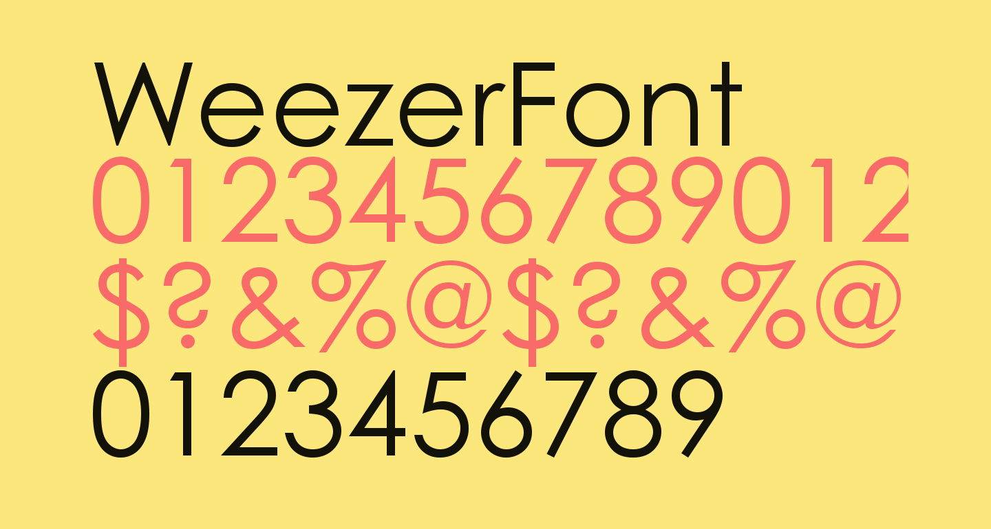 WeezerFont free Font - What Font Is