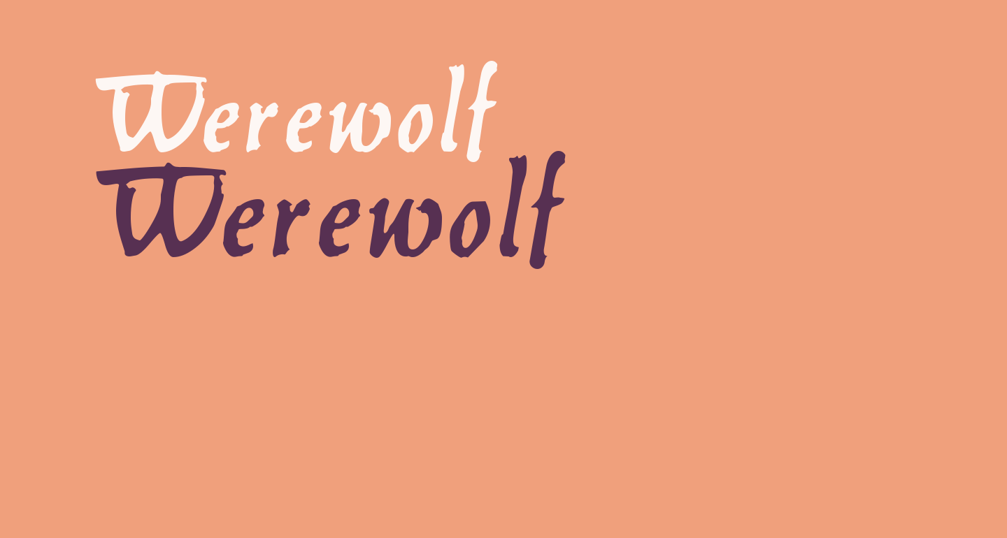 Werewolf free Font - What Font Is
