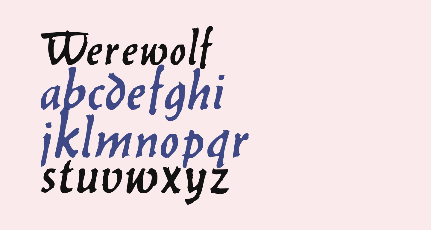 Werewolf free Font - What Font Is