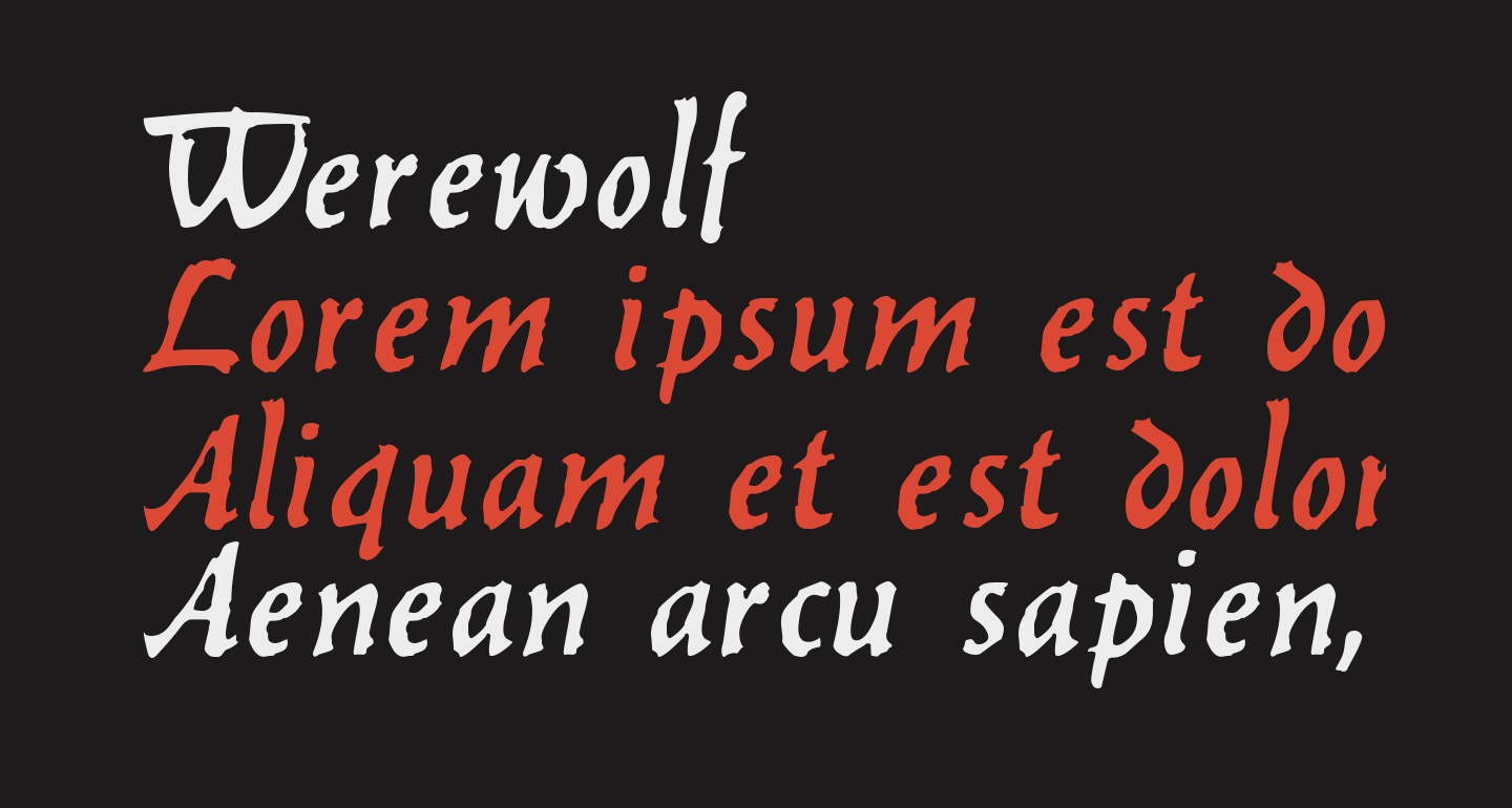 Werewolf free Font - What Font Is