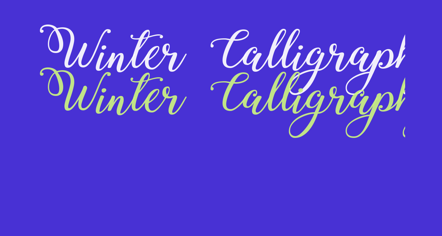 Winter Calligraphy free Font - What Font Is
