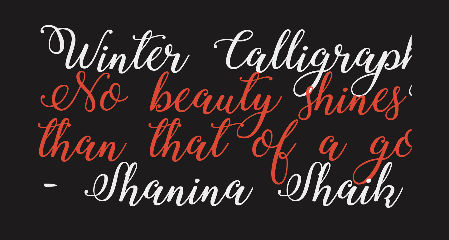 Winter Calligraphy free Font - What Font Is