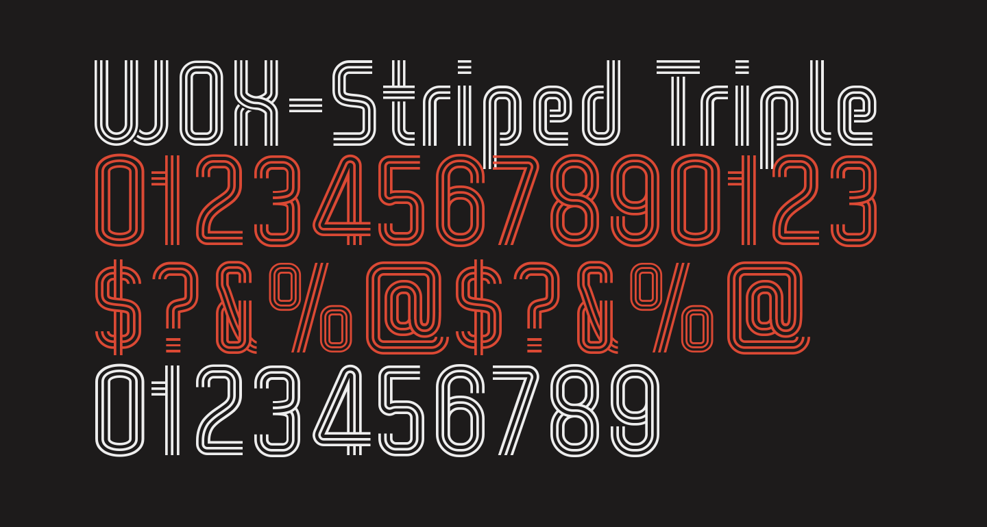 WOX-Striped Triple Demo free Font - What Font Is