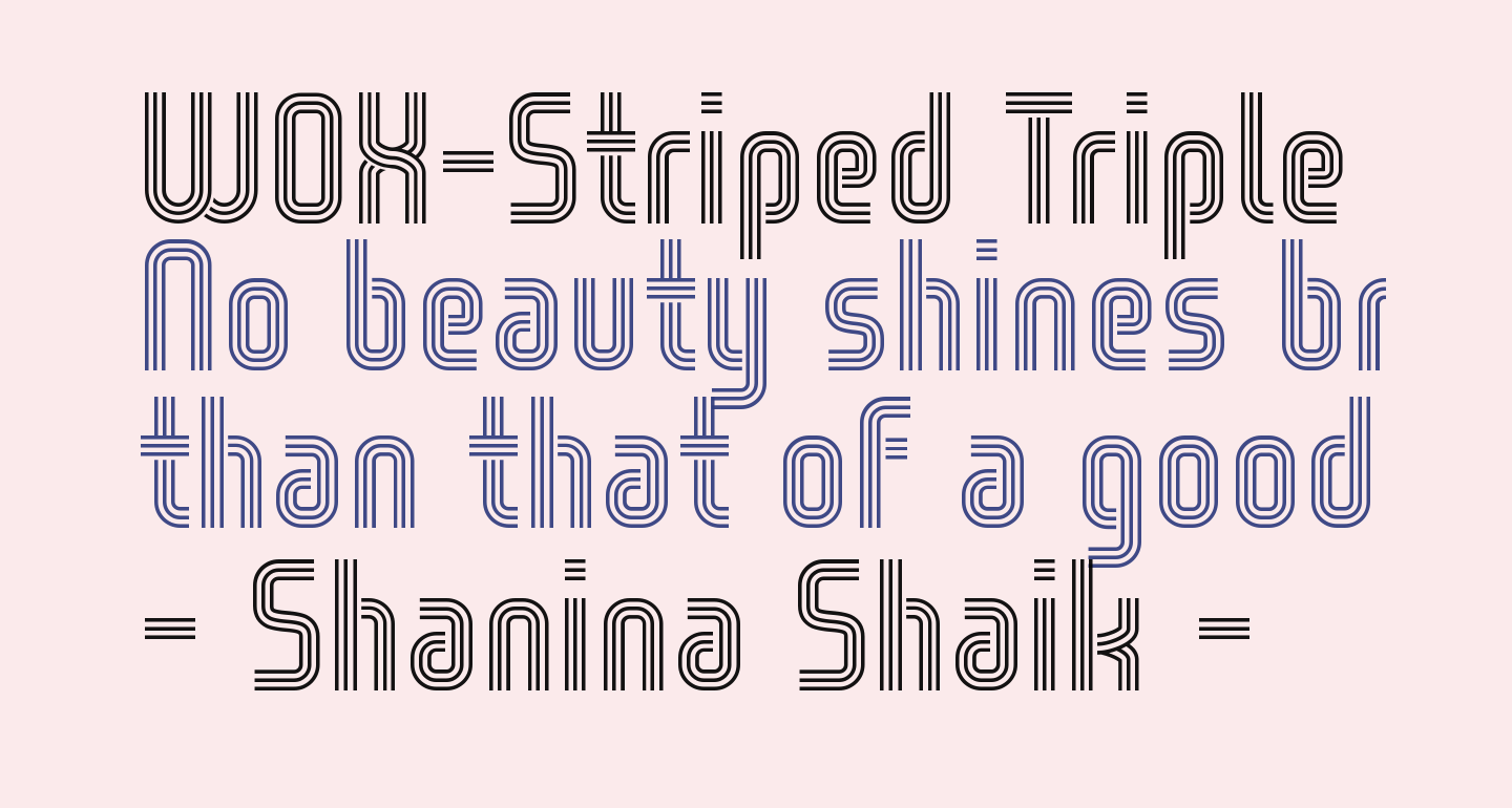 WOX-Striped Triple Demo free Font - What Font Is
