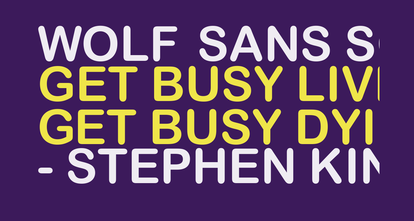 Wolf Sans SC Regular free Font - What Font Is