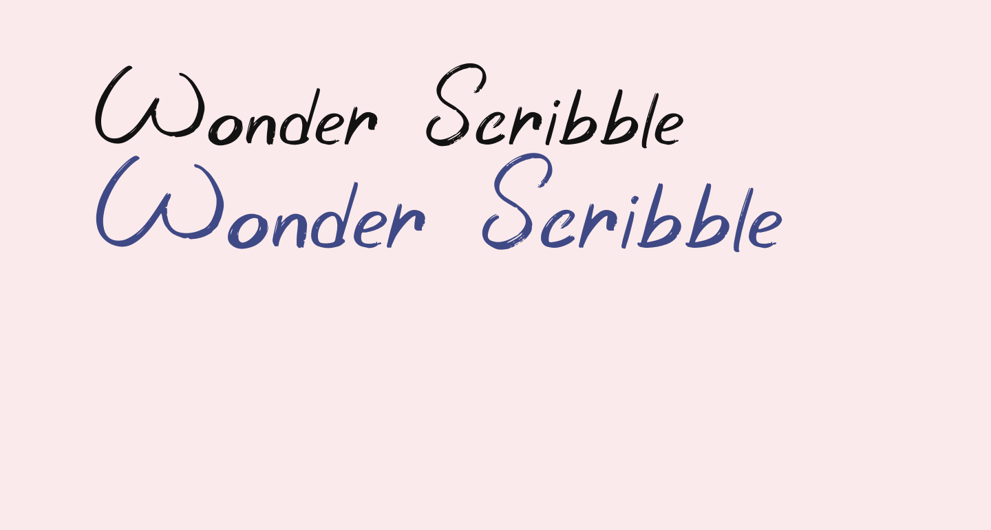 Wonder Scribble free Font - What Font Is