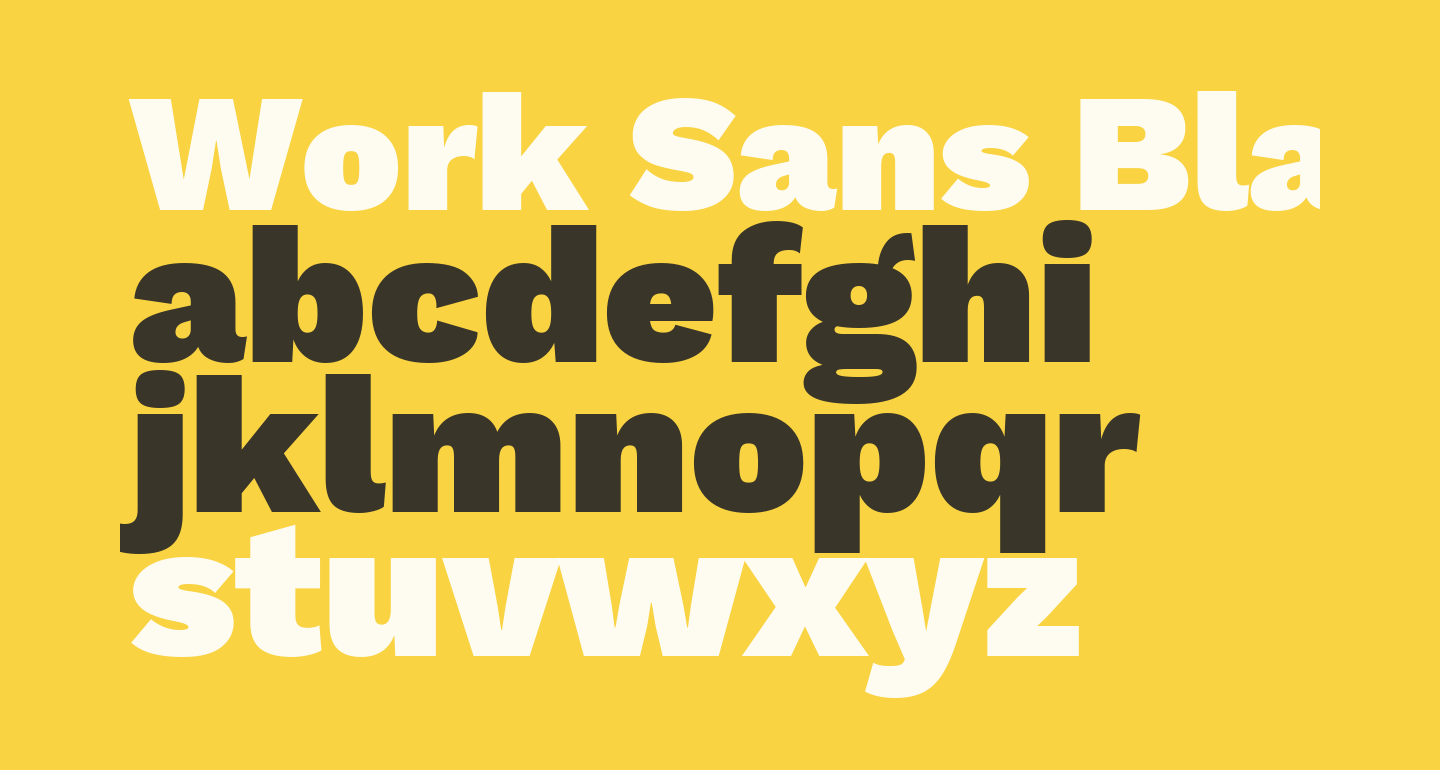 Work Sans Black free Font - What Font Is