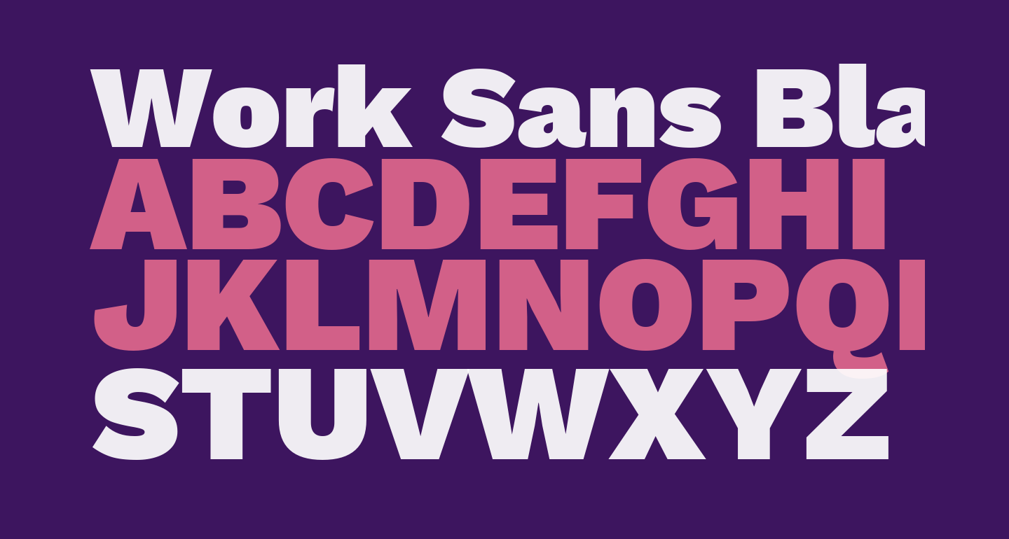 Work Sans Black free Font - What Font Is