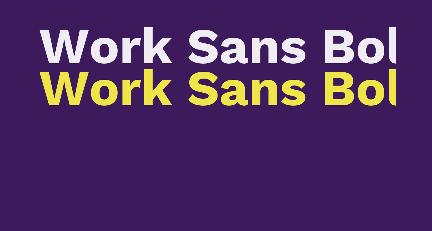 Work Sans Bold free Font - What Font Is