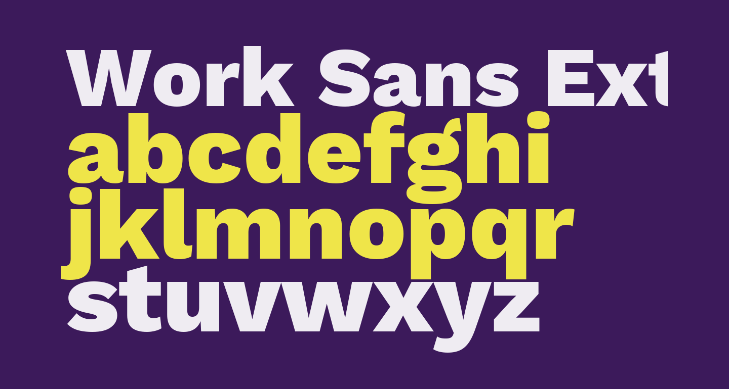 Work Sans ExtraBold free Font - What Font Is