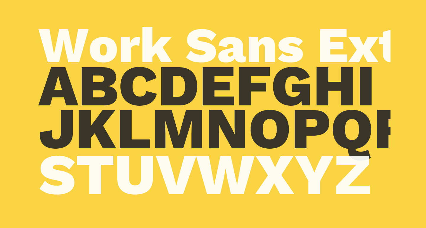 Work Sans ExtraBold free Font - What Font Is