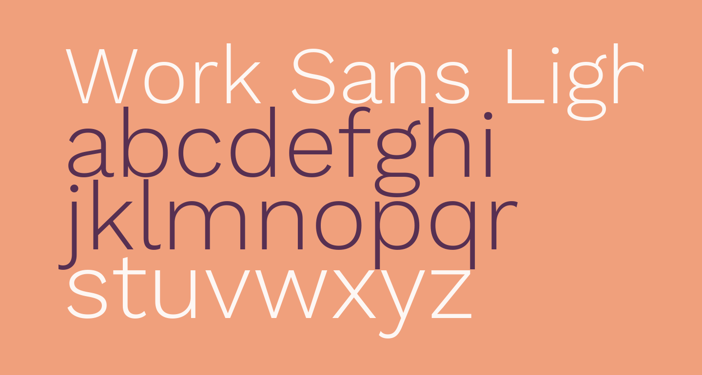 Work Sans Light free Font - What Font Is