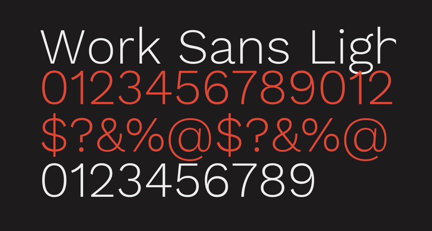Work Sans Light free Font - What Font Is