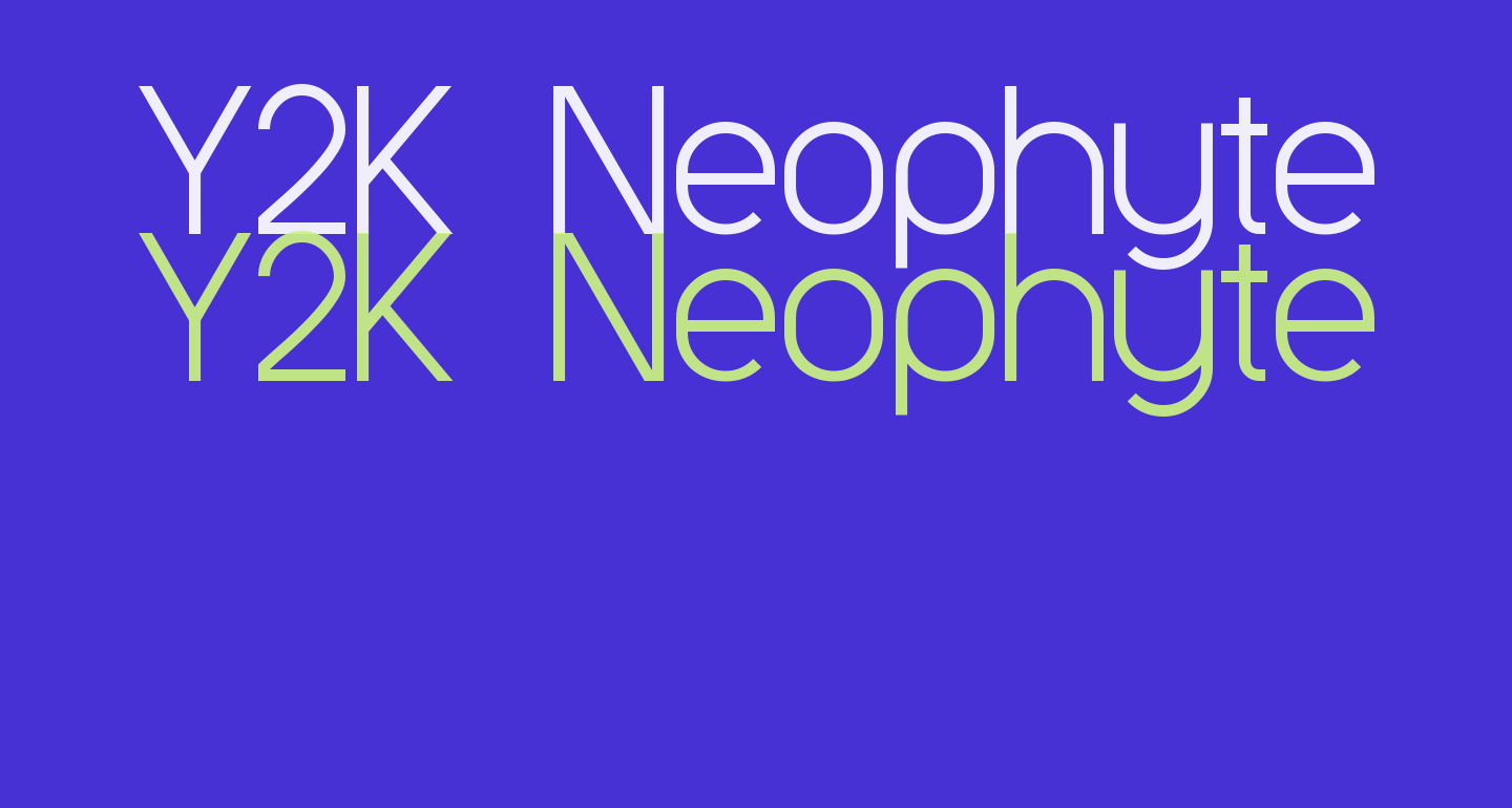 Y2K Neophyte free Font - What Font Is