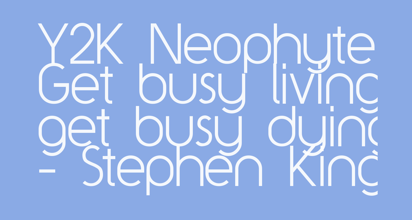 Y2K Neophyte free Font - What Font Is