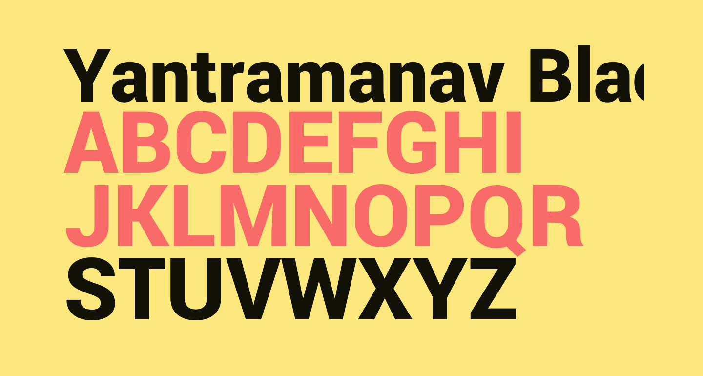 Yantramanav Black free Font - What Font Is