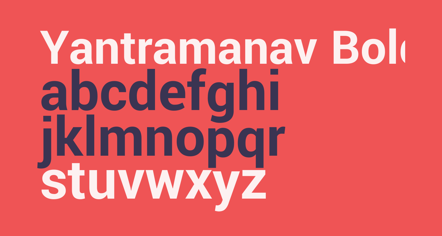 Yantramanav Bold free Font - What Font Is