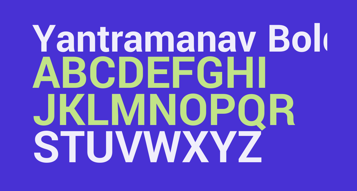 Yantramanav Bold free Font - What Font Is