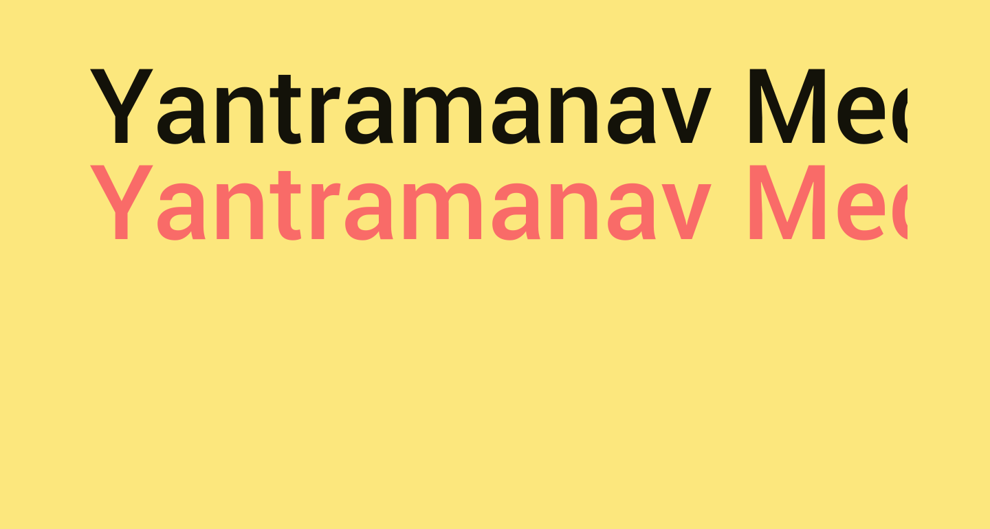 Yantramanav Medium free Font - What Font Is