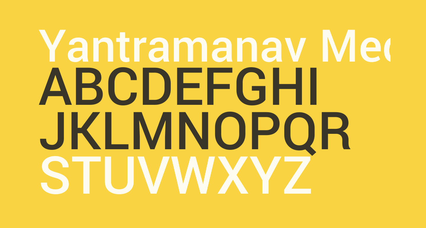 Yantramanav Medium free Font - What Font Is