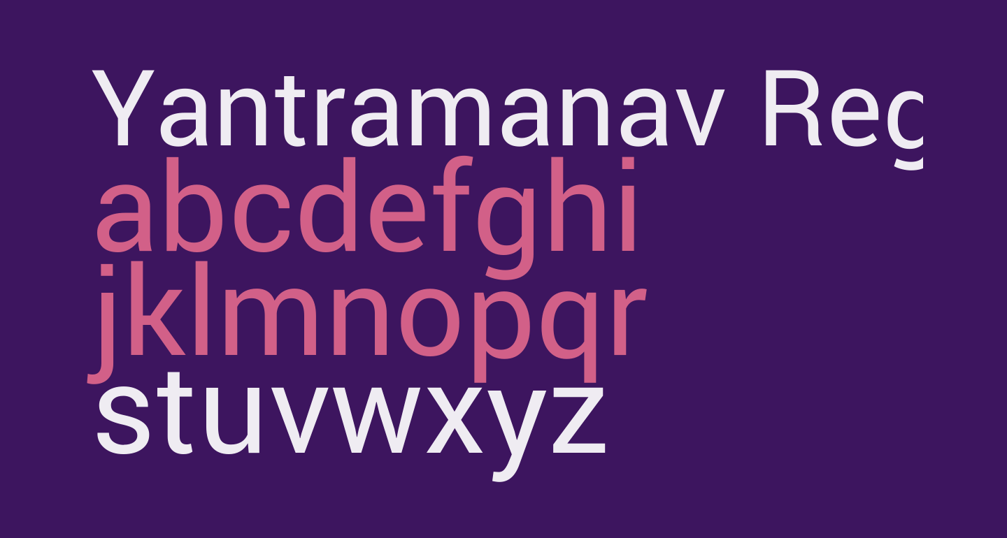 Yantramanav Regular free Font - What Font Is