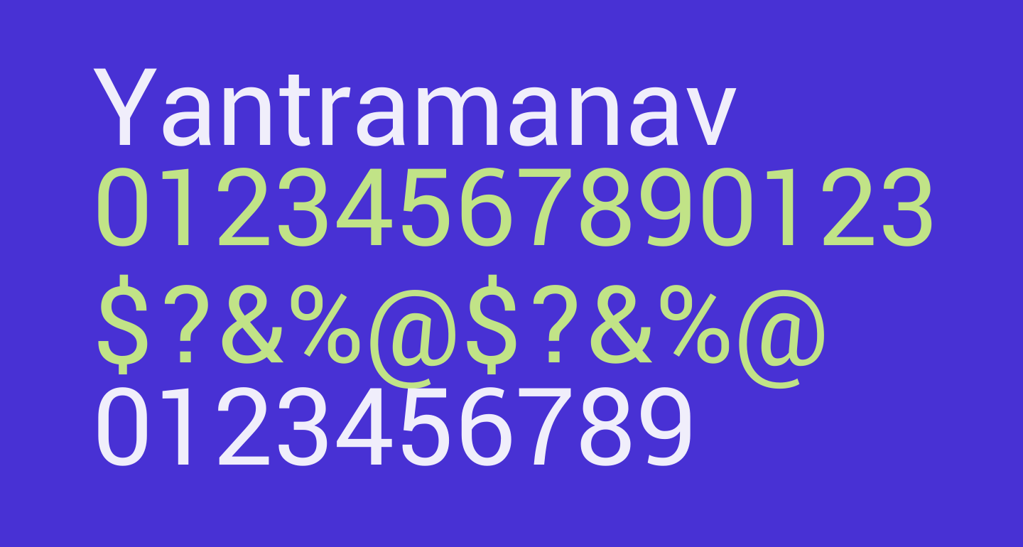 Yantramanav free Font - What Font Is