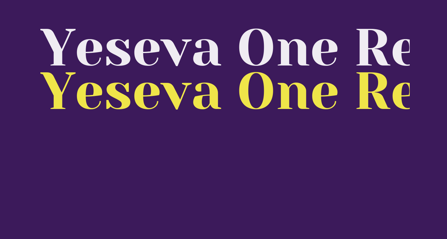 Yeseva One Regular free Font - What Font Is