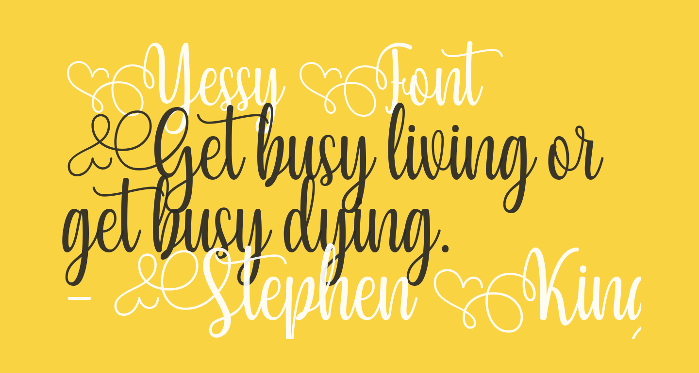 Yessy free Font - What Font Is