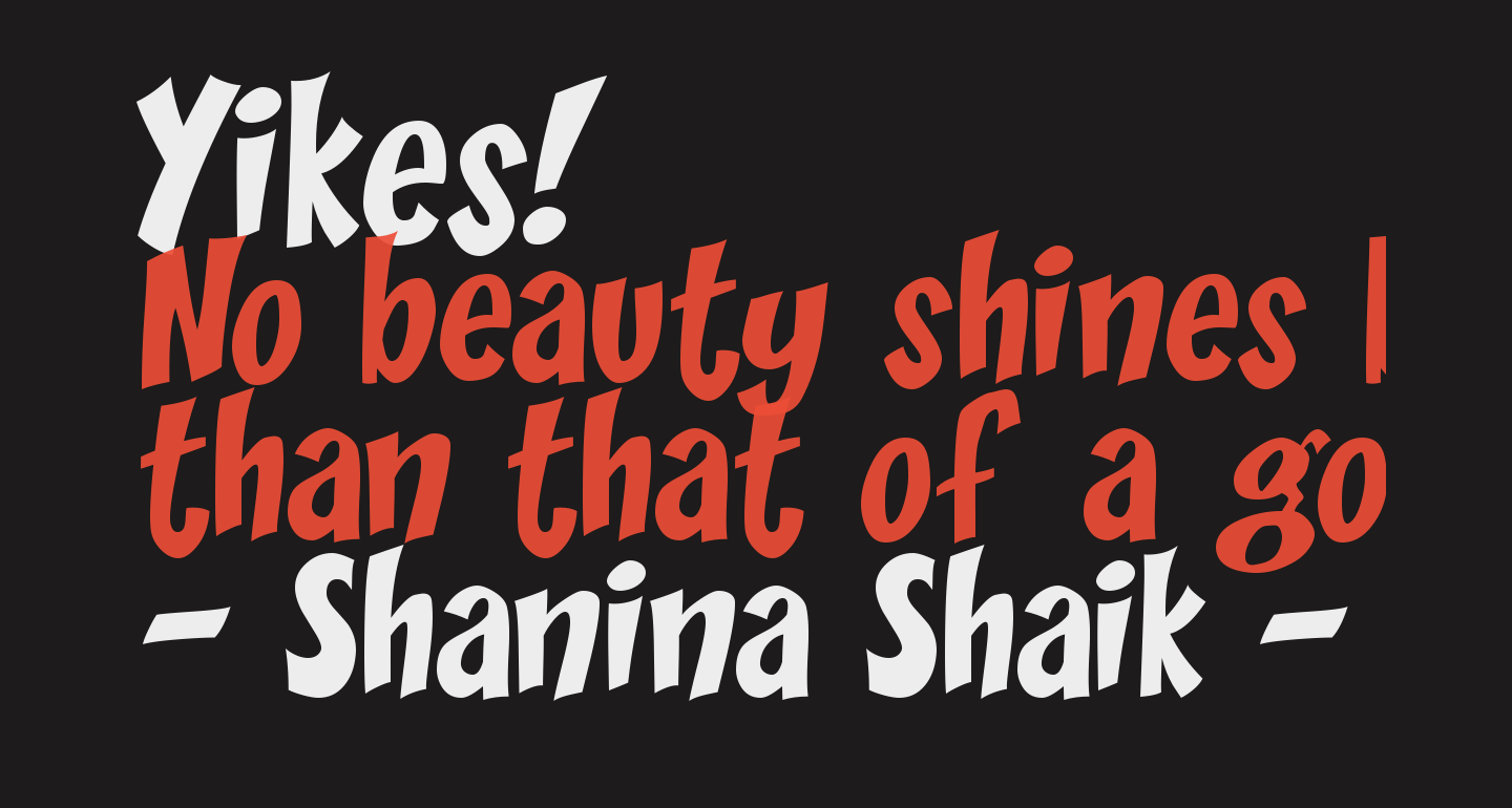 Yikes! free Font - What Font Is