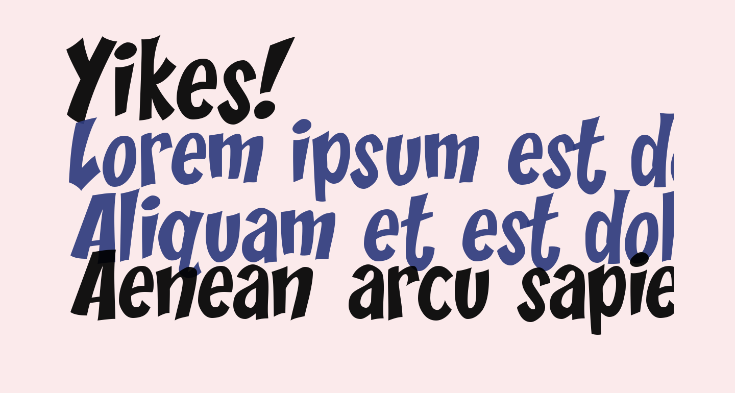 Yikes! free Font - What Font Is