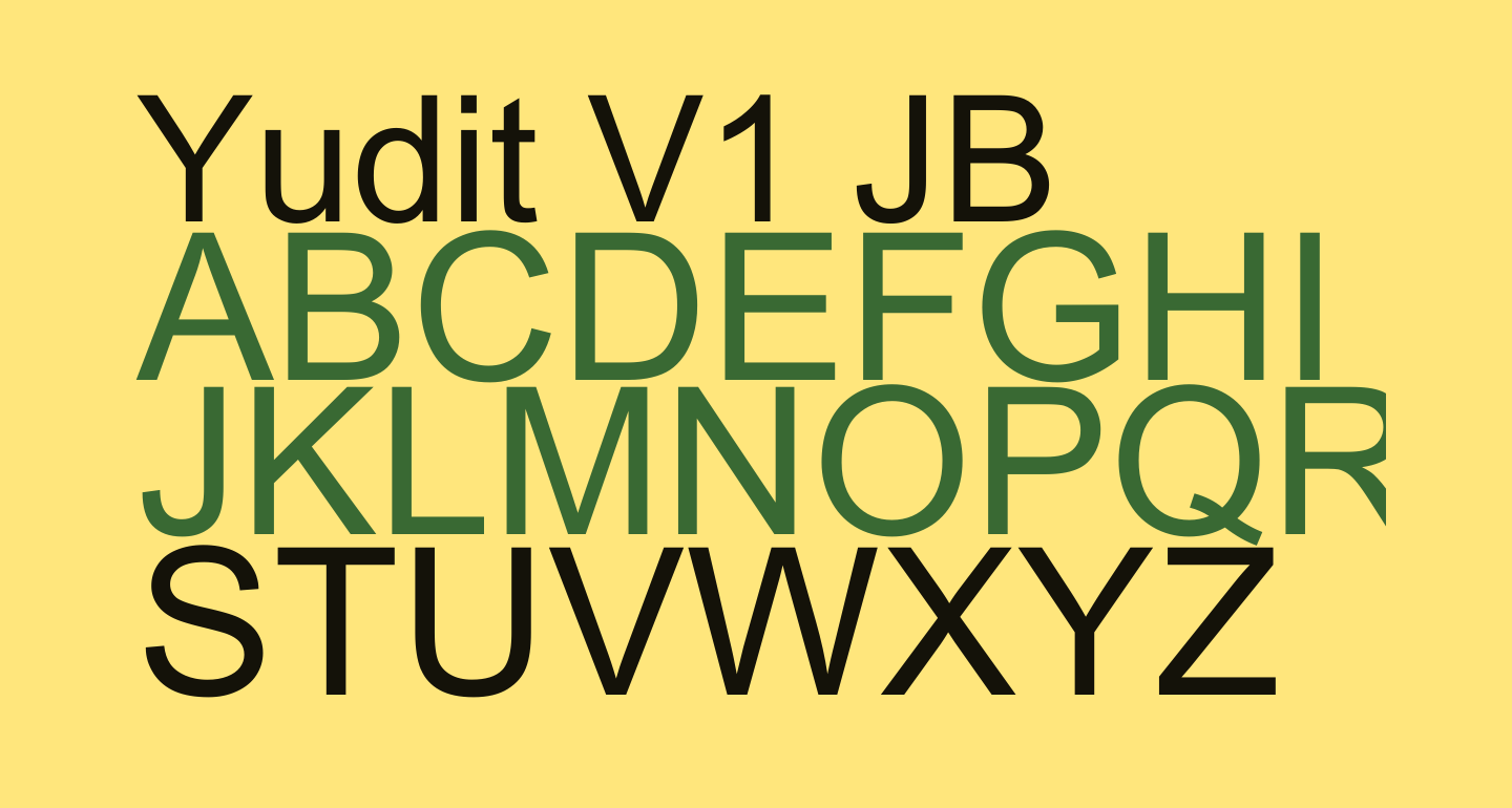 Yudit V1 JB free Font - What Font Is