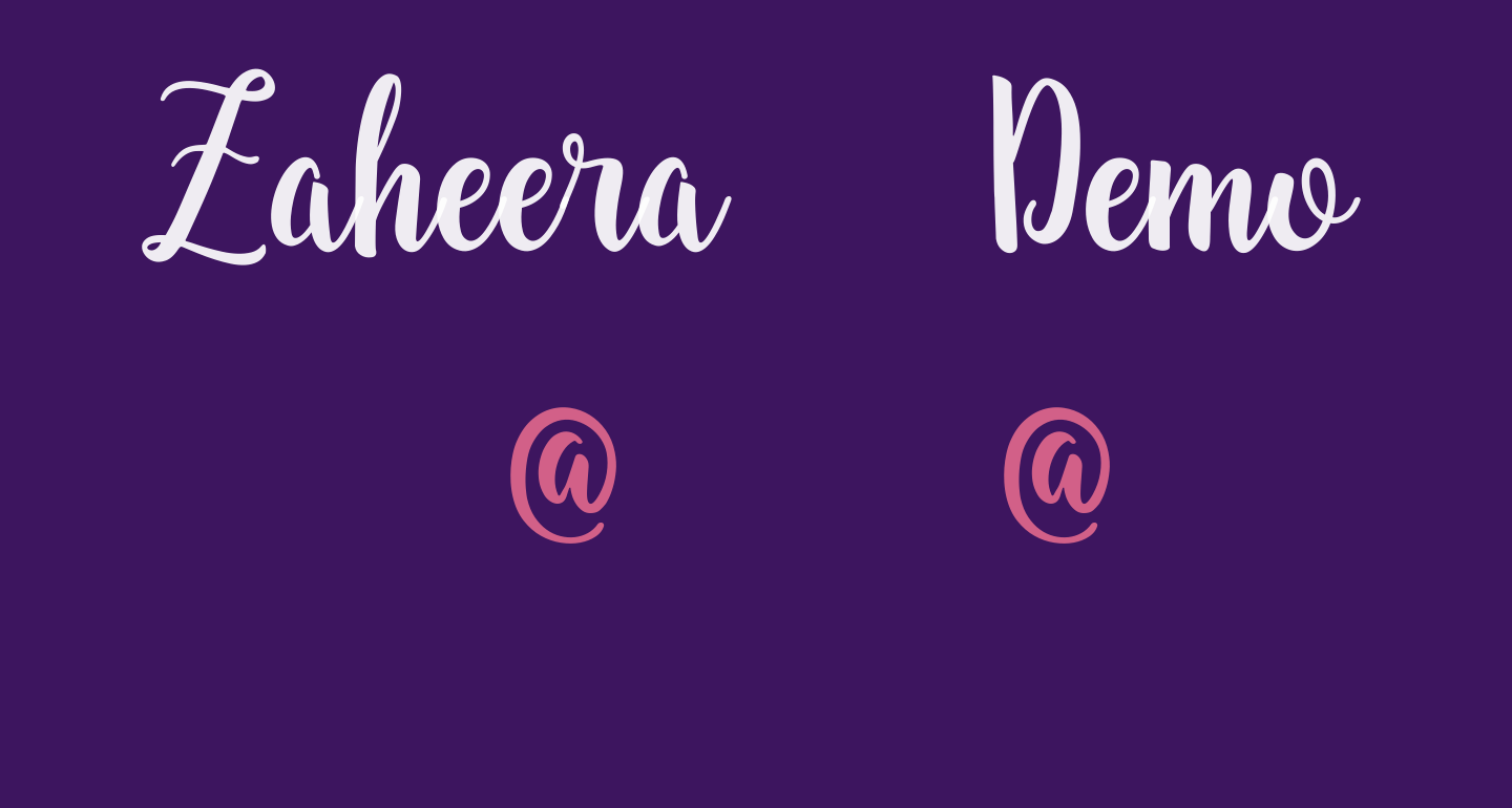 Zaheera - Demo Regular free Font - What Font Is