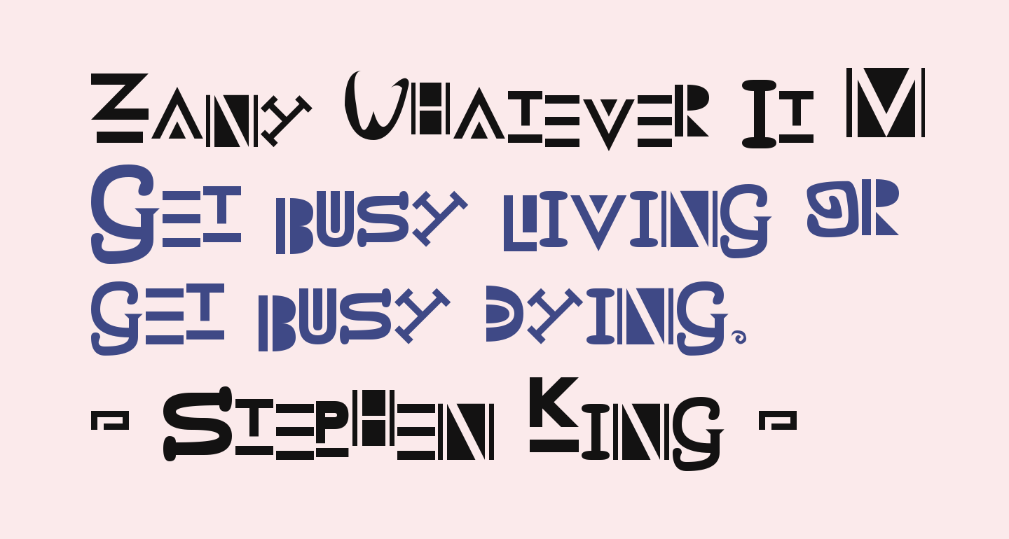 Zany Whatever It Means free Font - What Font Is
