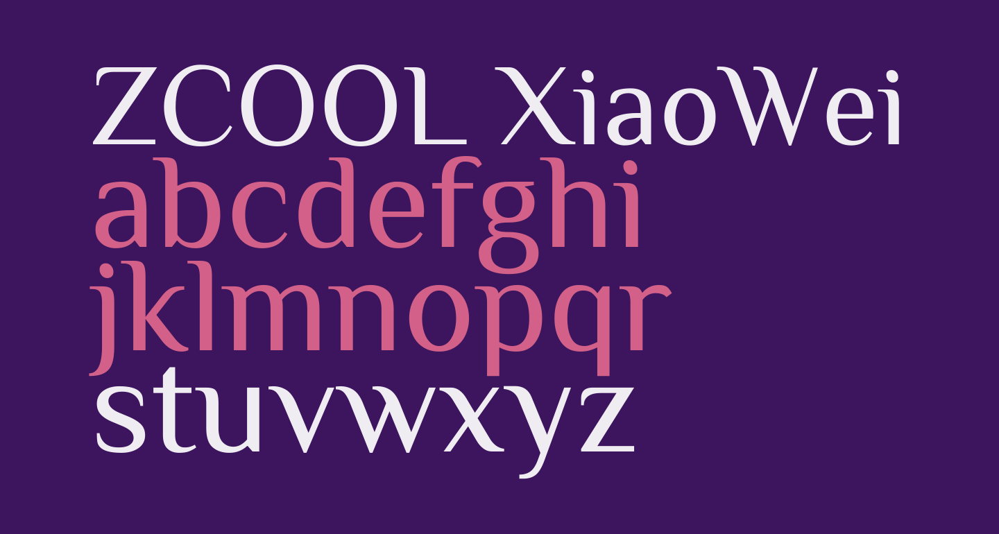 ZCOOL XiaoWei Regular free Font - What Font Is
