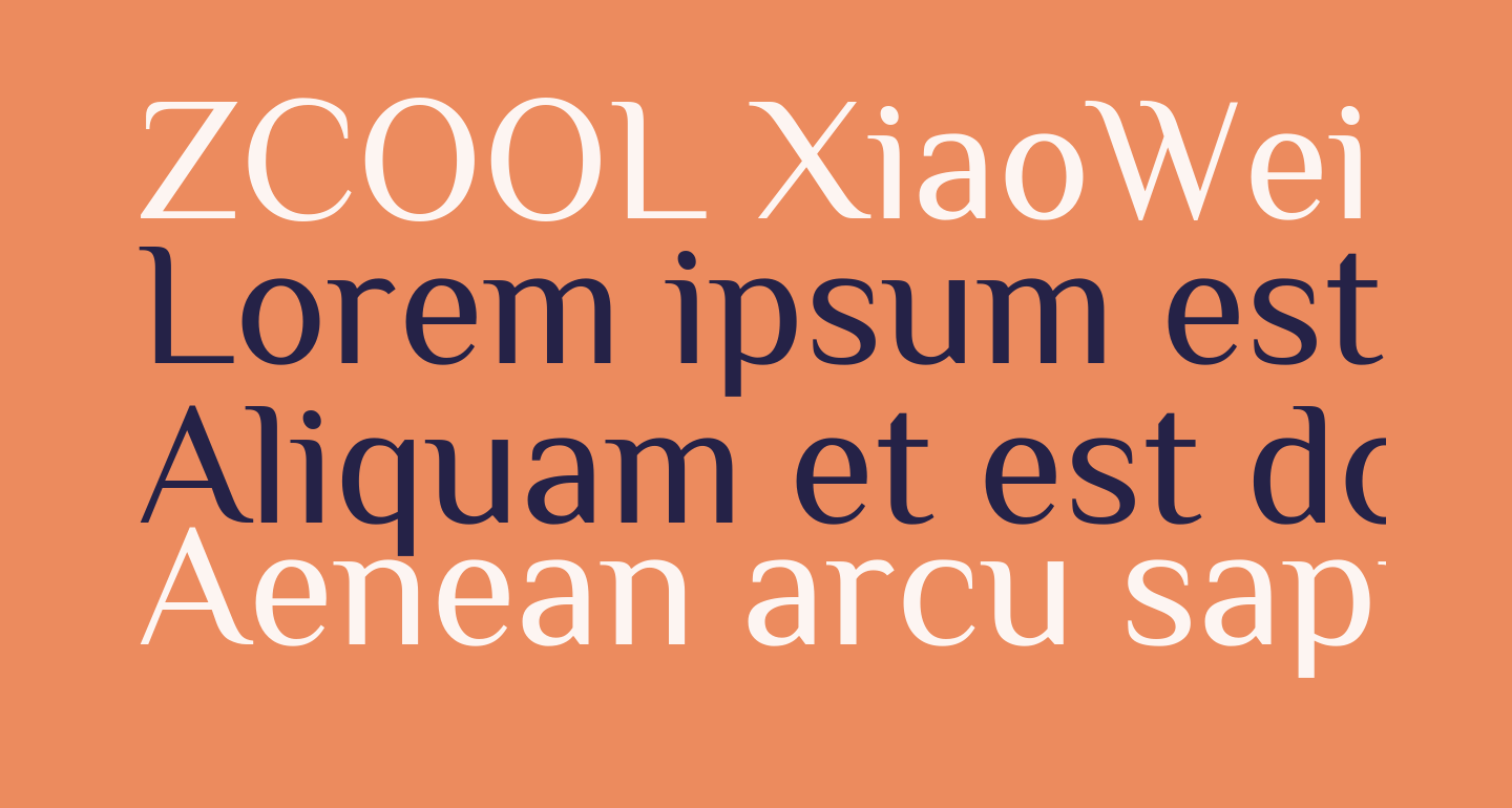 ZCOOL XiaoWei Regular free Font - What Font Is